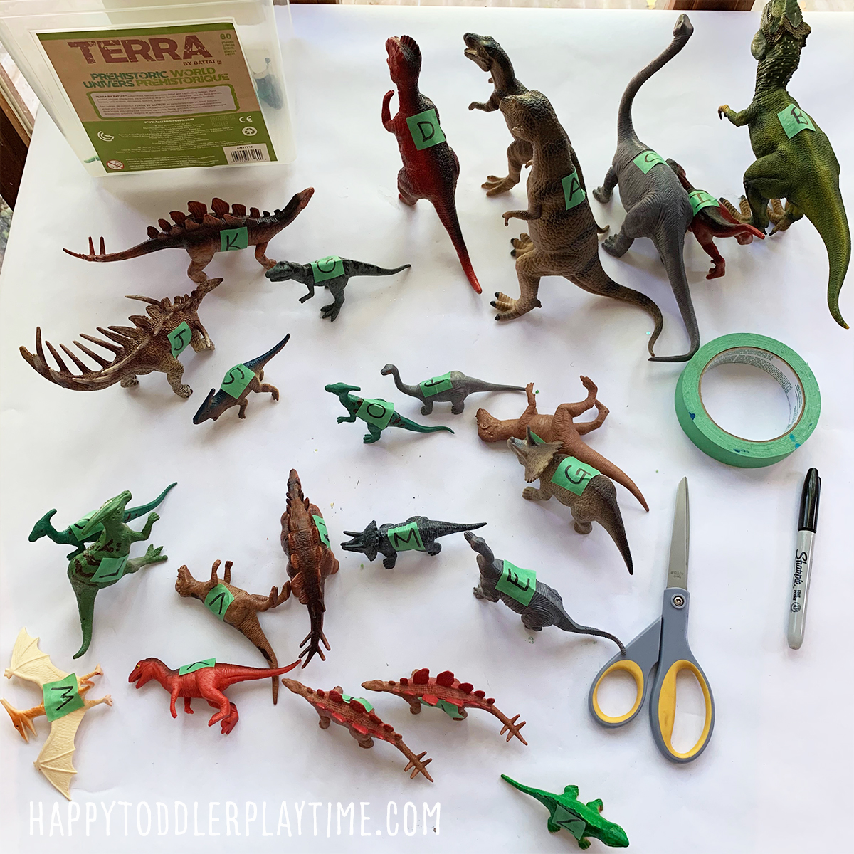 Dinosaur Letter Hunt - Happy Toddler Playtime