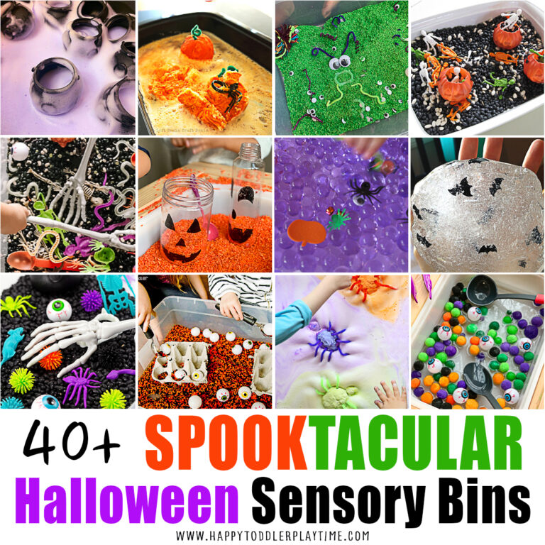 13+ Spooktacular Halloween Sensory Bins - Happy Toddler Playtime