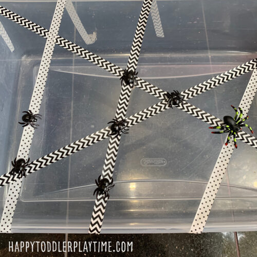 Balance the Spiders: Halloween STEAM - Happy Toddler Playtime