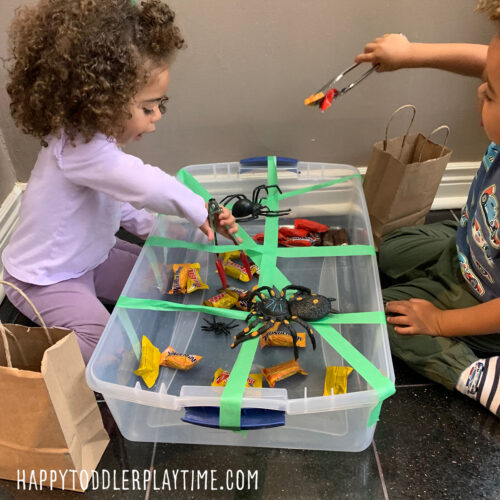 Halloween Candy Grab: Fine Motor Activity - Happy Toddler Playtime