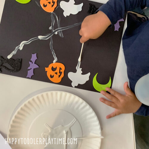 Halloween Fine Motor Sticker Match - Happy Toddler Playtime