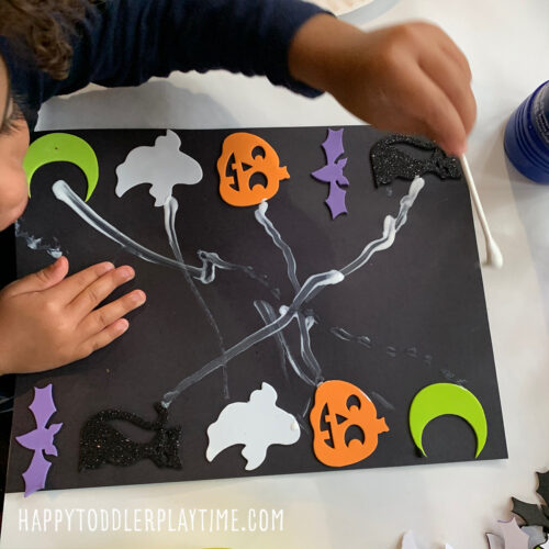 Halloween Fine Motor Sticker Match - Happy Toddler Playtime