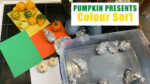 Pumpkin Presents: Colour Sorting Activity - Happy Toddler Playtime