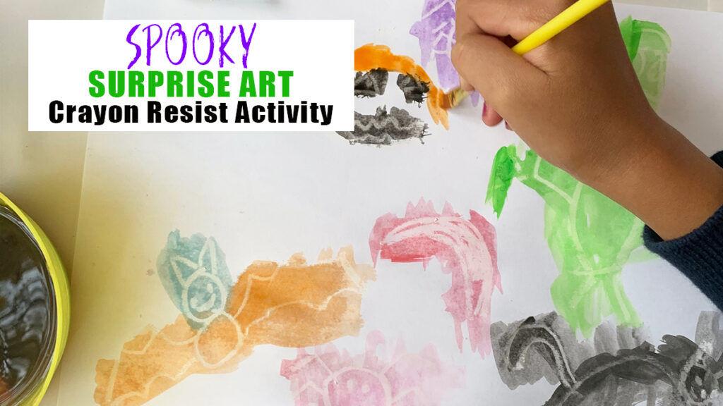 Spooky Surprise Art: Halloween Crayon Resist Activity - Happy Toddler ...