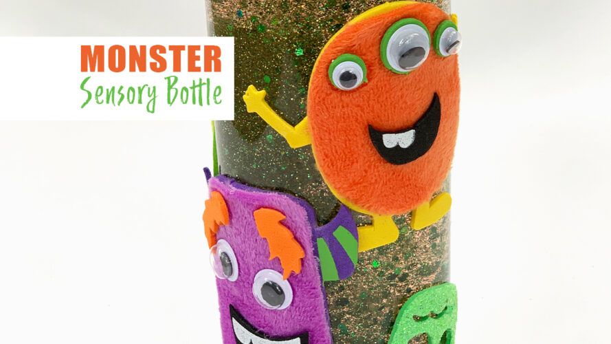 Scary Monster Sensory Bottle Craft - Happy Toddler Playtime