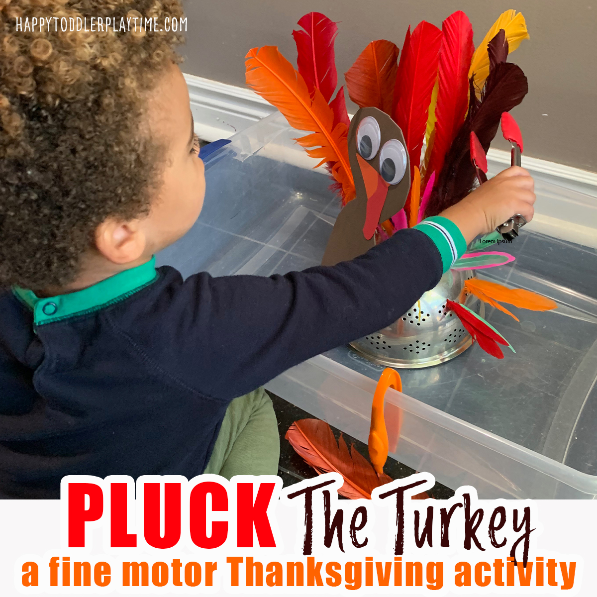 Pluck the Turkey: Feather Grab Activity - Happy Toddler Playtime