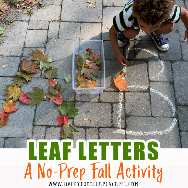 Leaf Letters: No-Prep Fall Activity - Happy Toddler Playtime