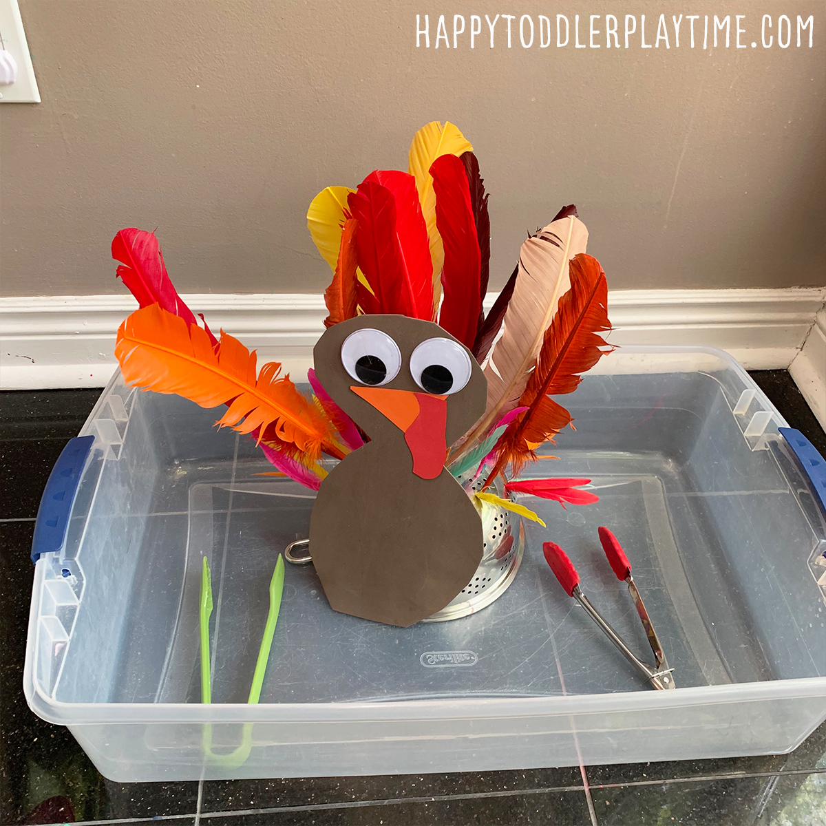 Pluck the Turkey: Feather Grab Activity - Happy Toddler Playtime