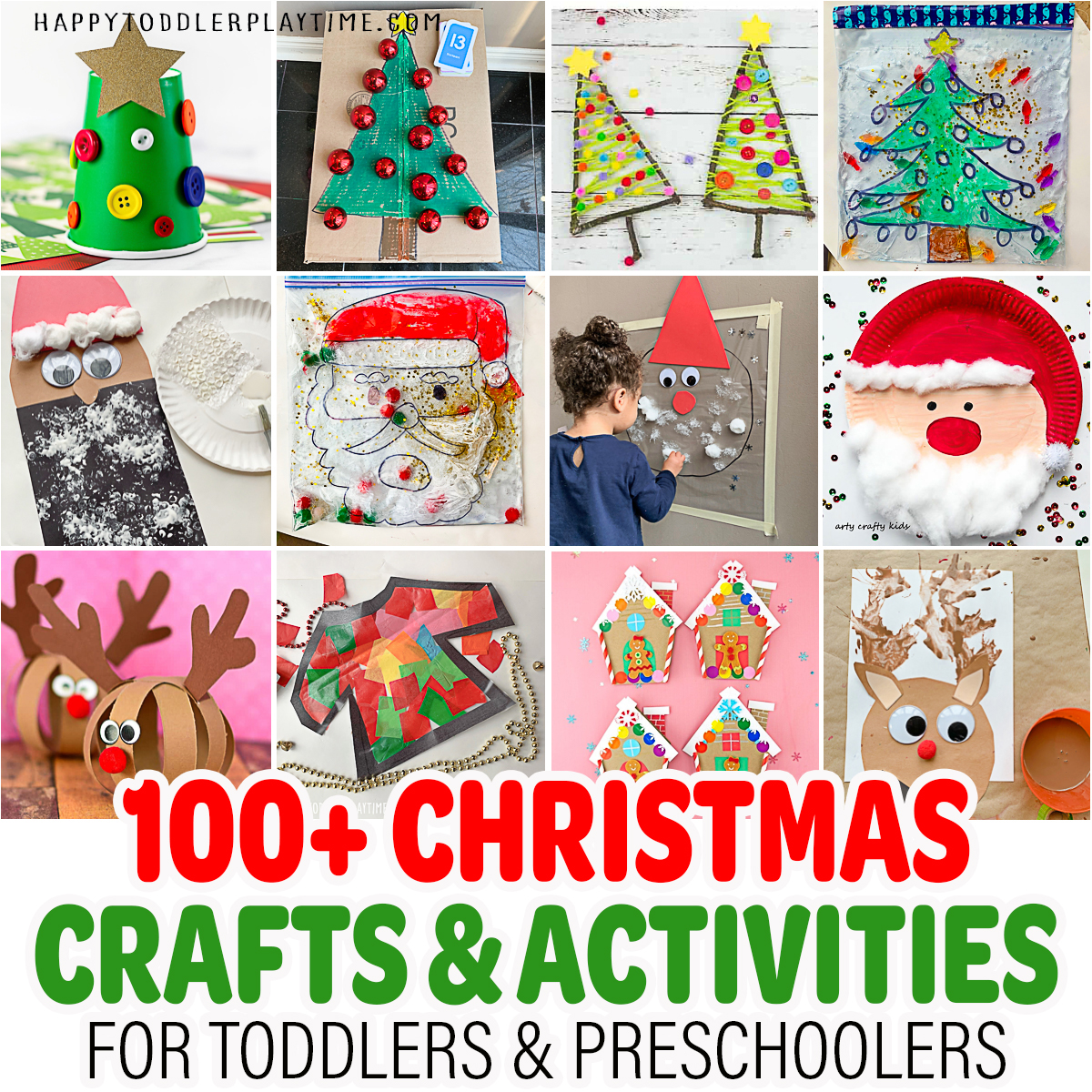 100+ Christmas Crafts & Activities for Kids - Happy Toddler Playtime