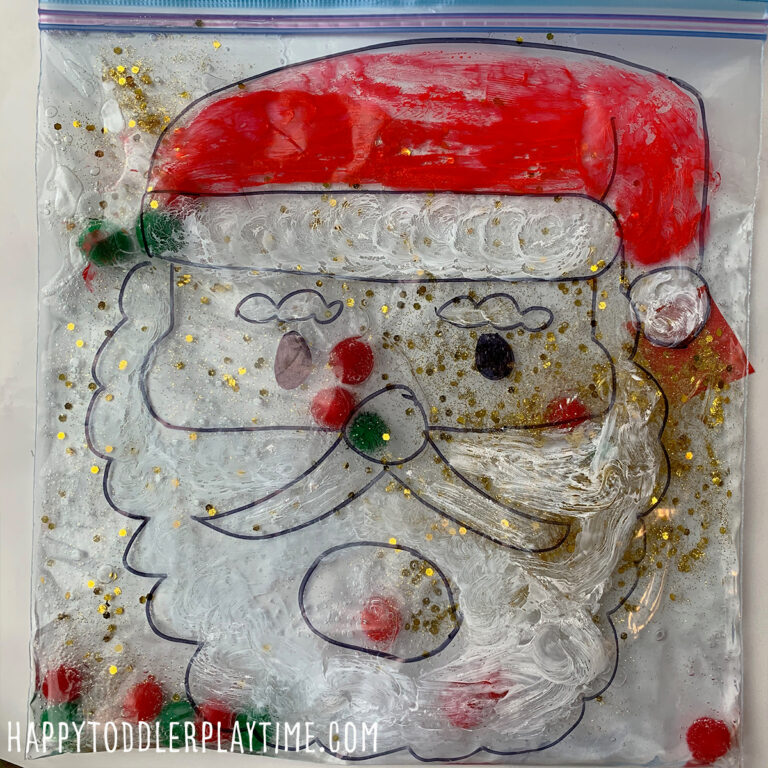 Hungry Santa Sensory Bag - Happy Toddler Playtime