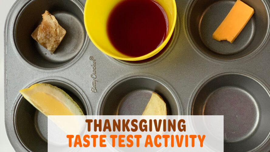 Thanksgiving Taste Test Activity for Kids - Happy Toddler Playtime