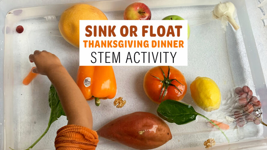 Sink or Float Thanksgiving Dinner STEM Activity - Happy Toddler Playtime