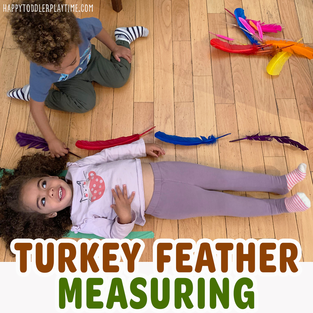 Turkey Feather Measuring Activity - Happy Toddler Playtime
