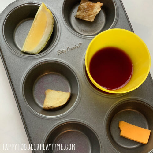 Thanksgiving Taste Test Activity for Kids - Happy Toddler Playtime