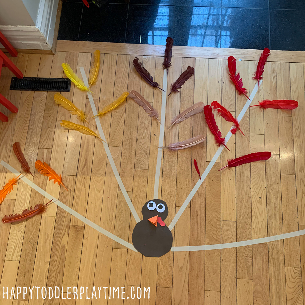 Turkey Balancing Activity for Toddler - Happy Toddler Playtime