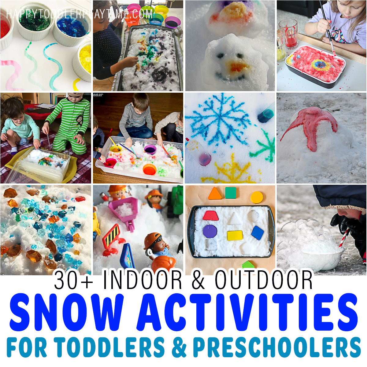 40+ Snow Activities for Toddlers & Preschoolers - Happy Toddler Playtime