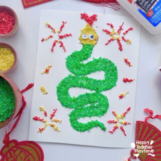 Year of the Snake Crafts for Chinese New Year - Happy Toddler Playtime