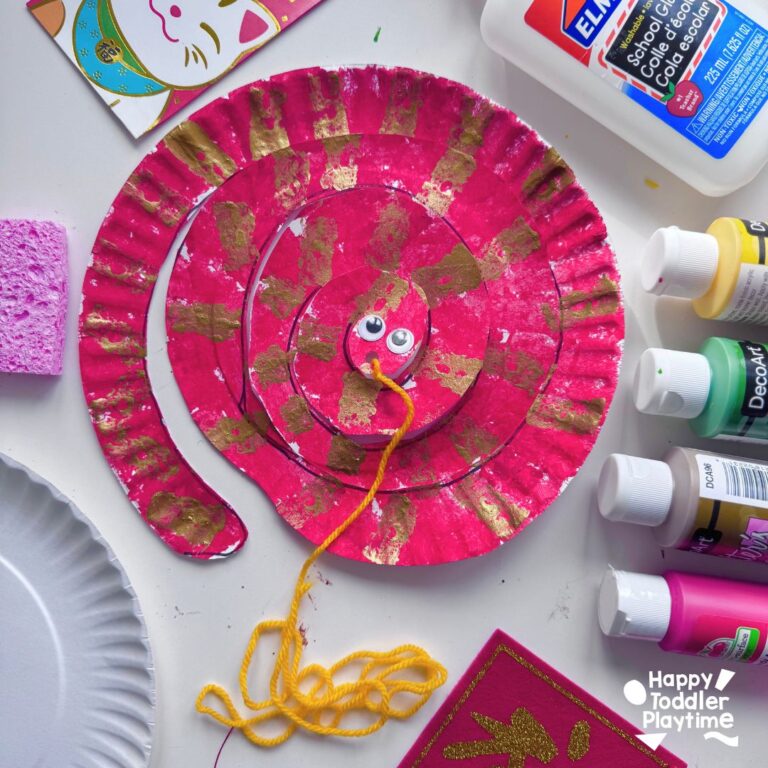 Year of the Snake Crafts for Chinese New Year - Happy Toddler Playtime