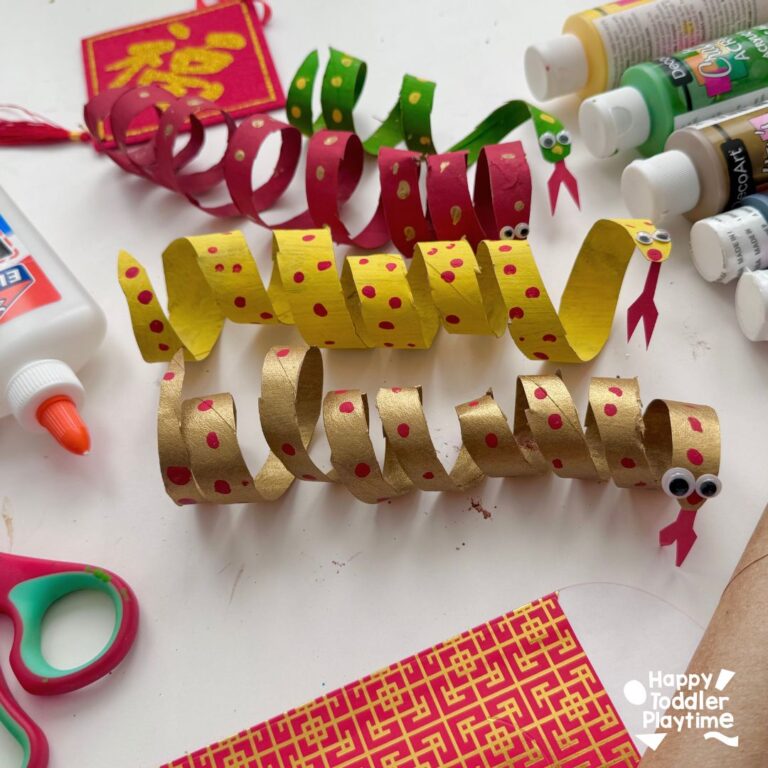 Year of the Snake Crafts for Chinese New Year - Happy Toddler Playtime