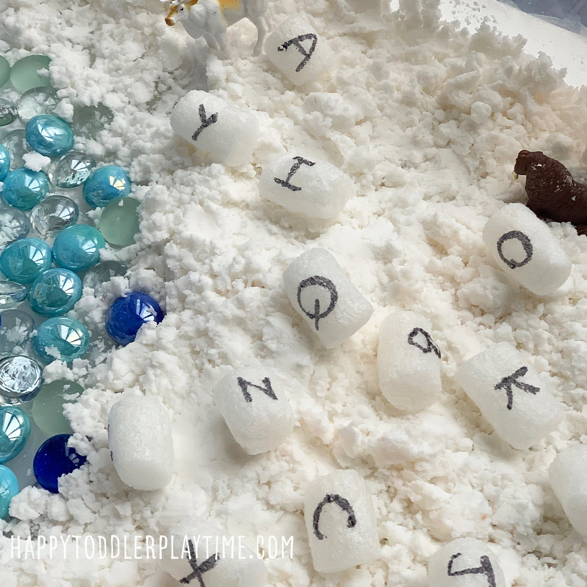 Arctic Letters Sensory Bin - Happy Toddler Playtime