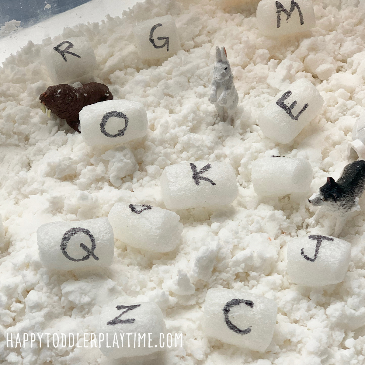 Arctic Letters Sensory Bin - Happy Toddler Playtime