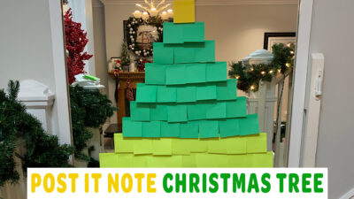 Post It Note Christmas Tree - Happy Toddler Playtime