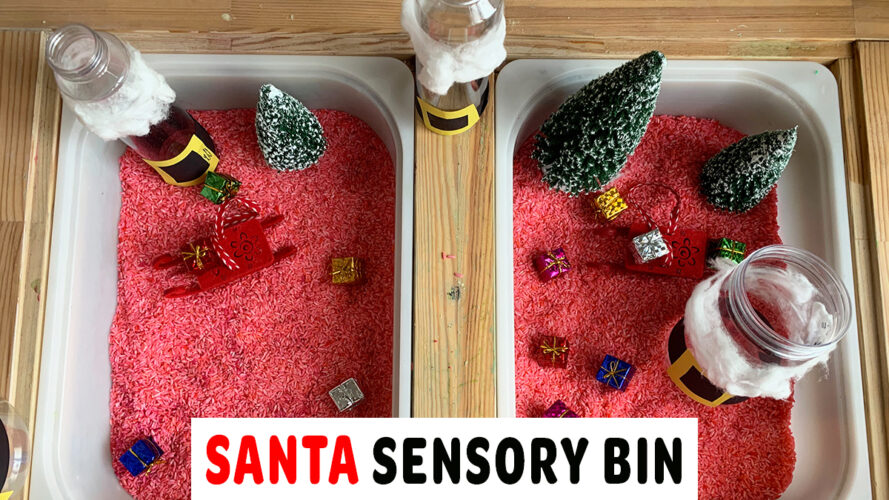 Santa Sensory Bin - Happy Toddler Playtime
