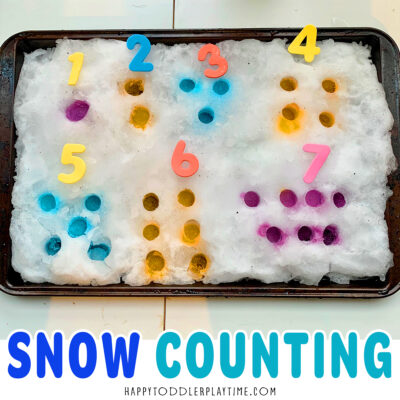 Snow Counting Preschooler Activity - Happy Toddler Playtime