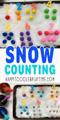 Snow Counting Preschooler Activity - Happy Toddler Playtime