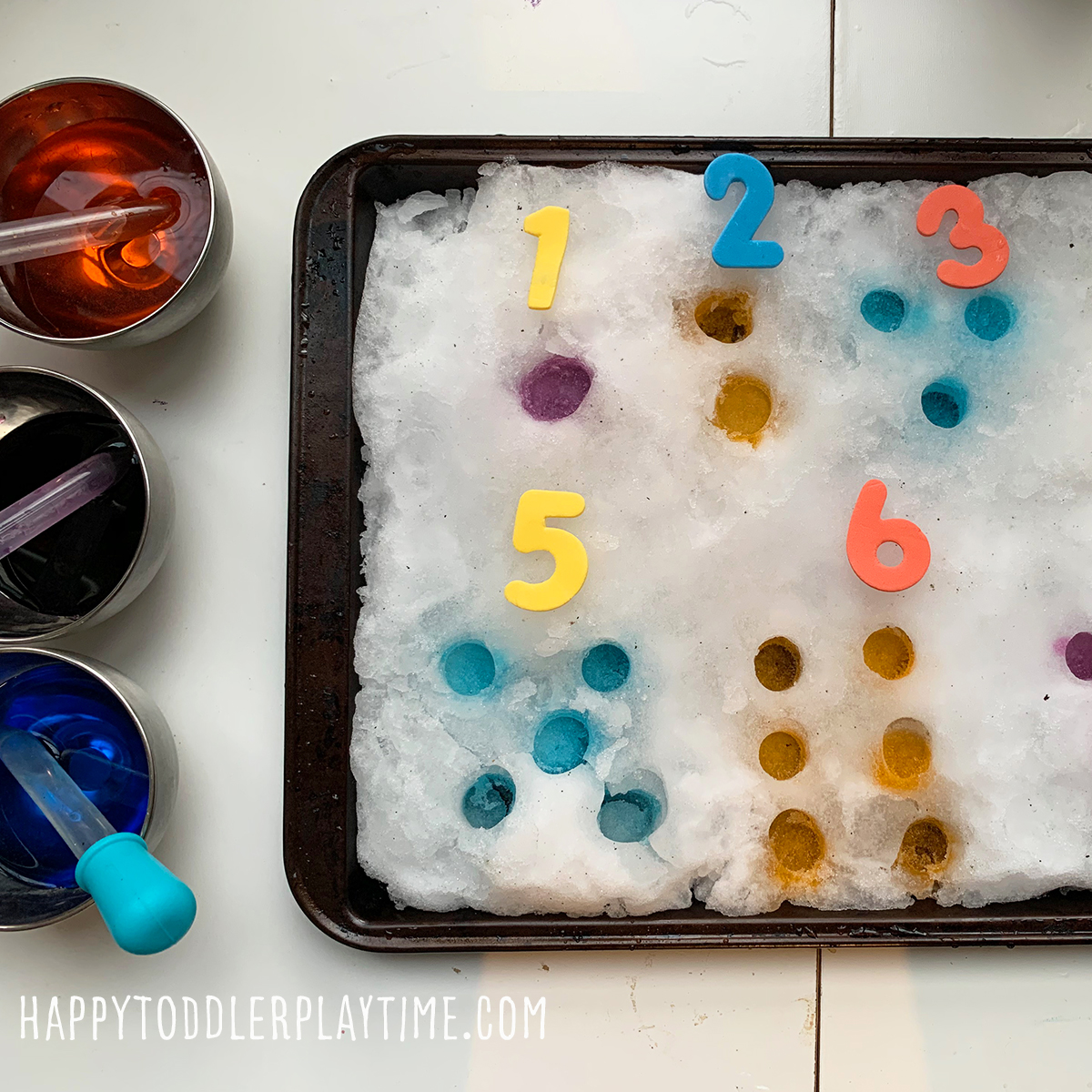 Snow Counting Preschooler Activity - Happy Toddler Playtime