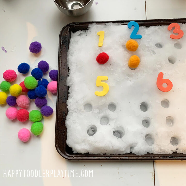 Snow Counting Preschooler Activity - Happy Toddler Playtime
