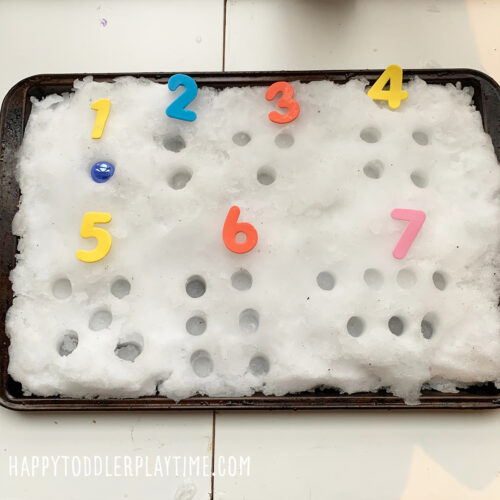 Snow Counting Preschooler Activity - Happy Toddler Playtime