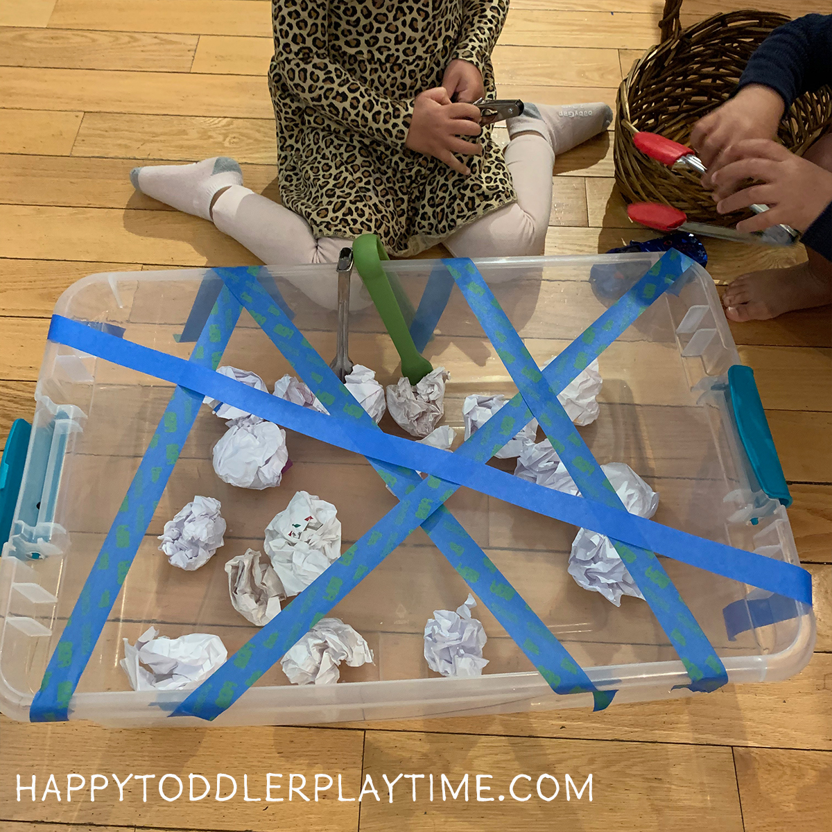 Snowball Rescue Winter Sensory Bin - Happy Toddler Playtime