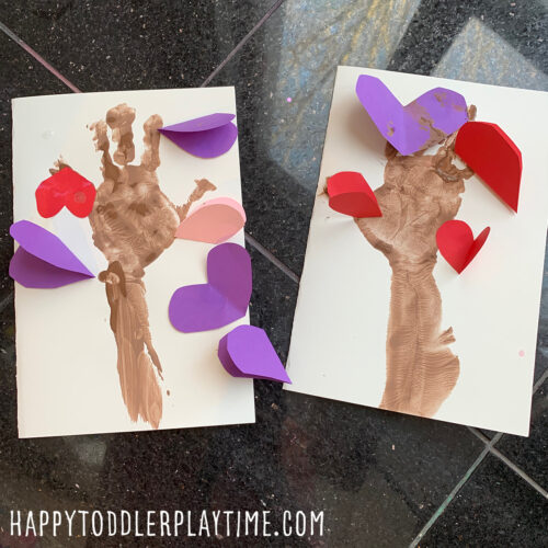 Handprint Heart Tree Craft for Valentine's Day - Happy Toddler Playtime
