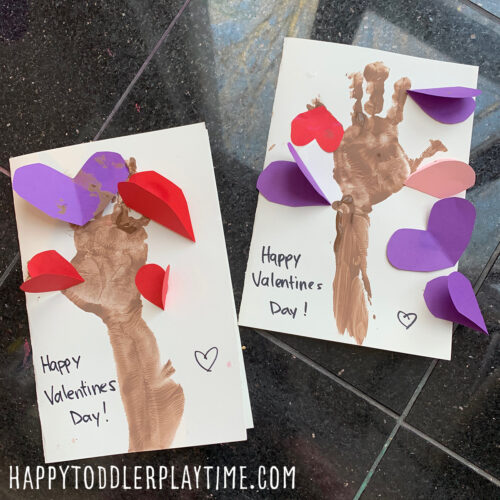 Handprint Heart Tree Craft for Valentine's Day - Happy Toddler Playtime