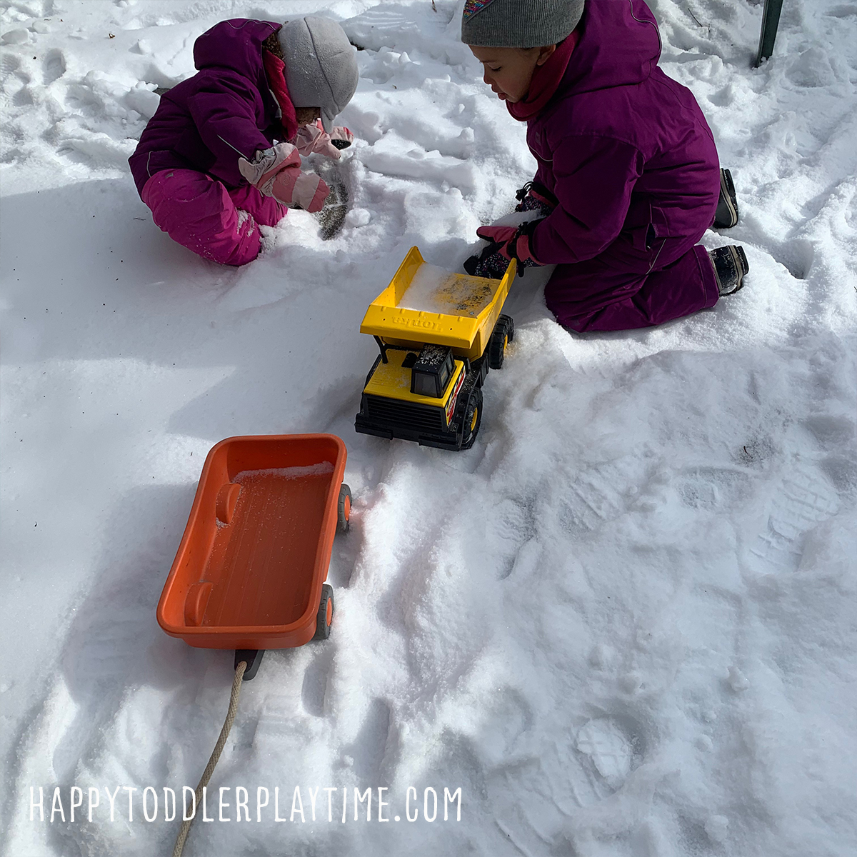 The Best Winter Backyard Obstacle Course for Kids - Happy Toddler Playtime