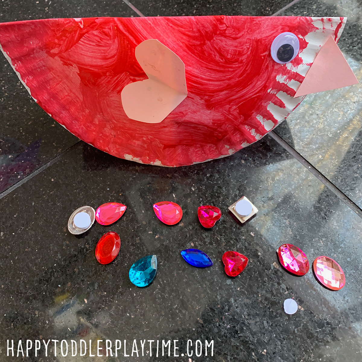 Paper Plate Rocking Love Birds Valentine's Day Craft - Happy Toddler ...