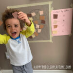 Colour the Heart Sticky Wall: Anti-Racism Activity - Happy Toddler Playtime