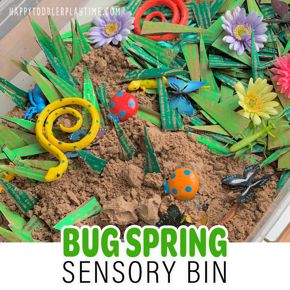 Spring Bug Sensory Bin for Kids - Happy Toddler Playtime