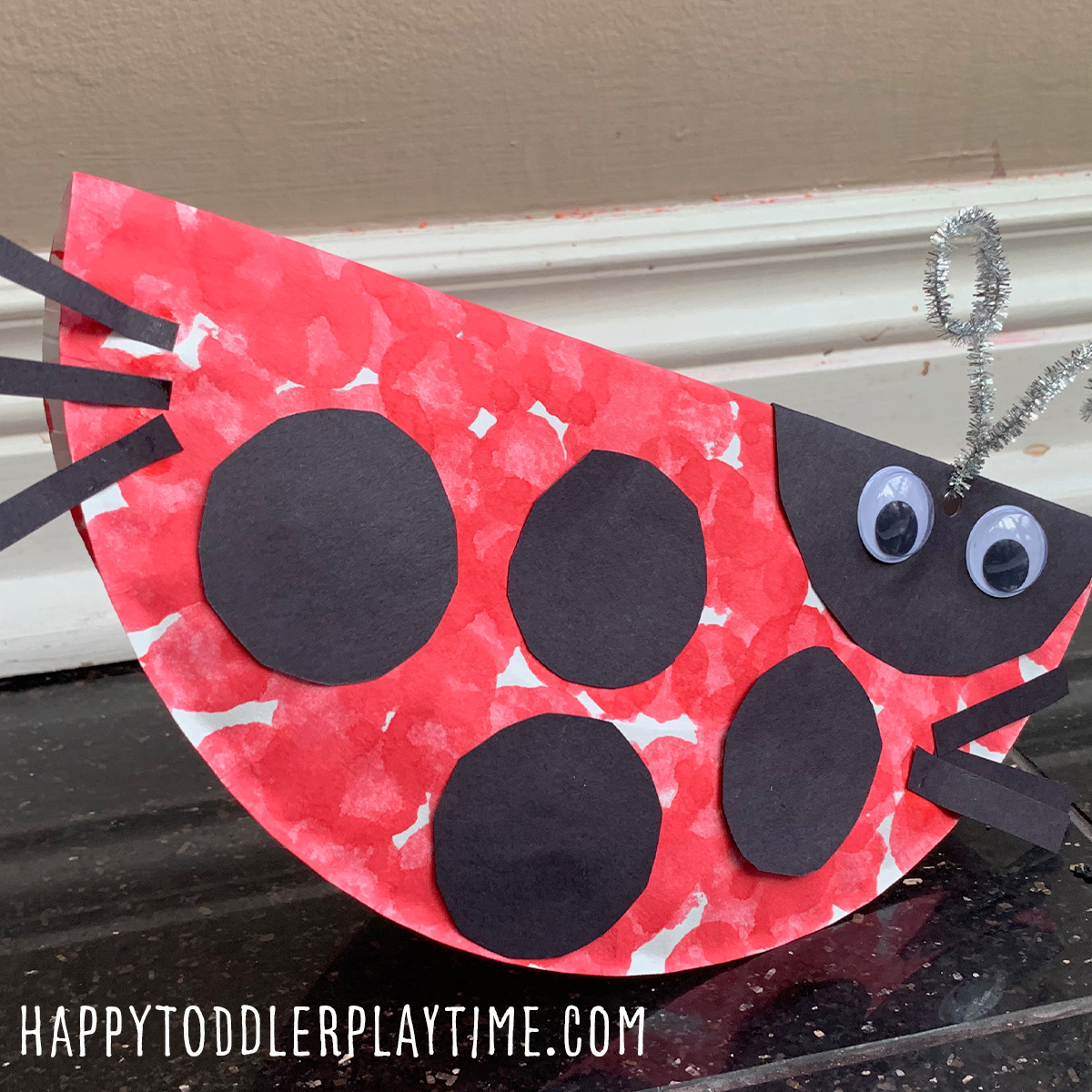 Rocking Ladybug Craft for Spring - Happy Toddler Playtime