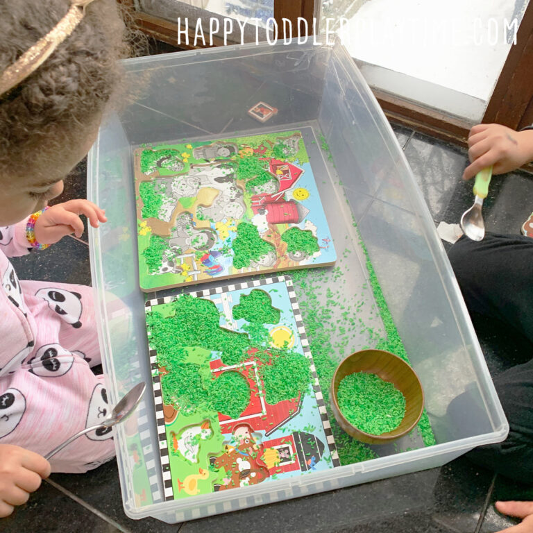 Feed the Animals: An Easy Toddler Activity - Happy Toddler Playtime