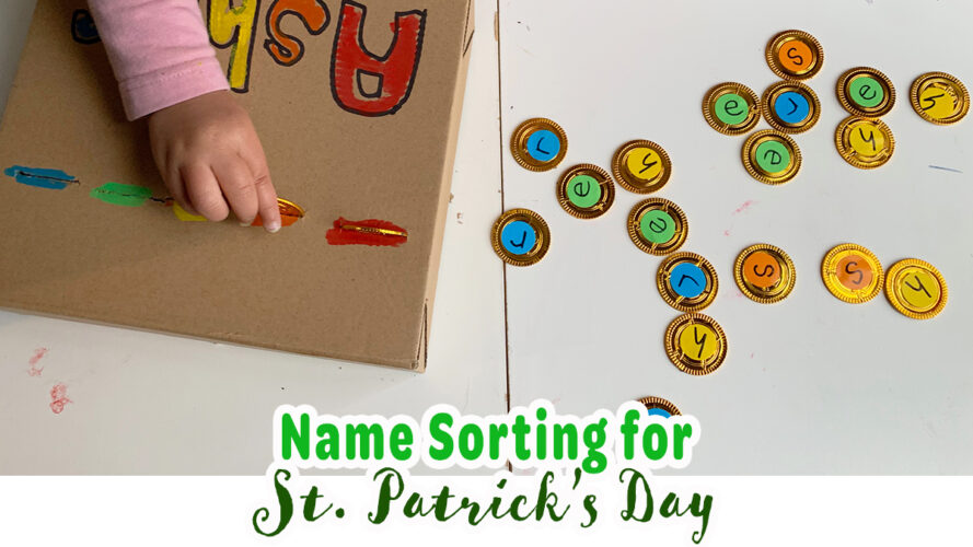 Name Sorting Activity for St. Patrick's Day - Happy Toddler Playtime