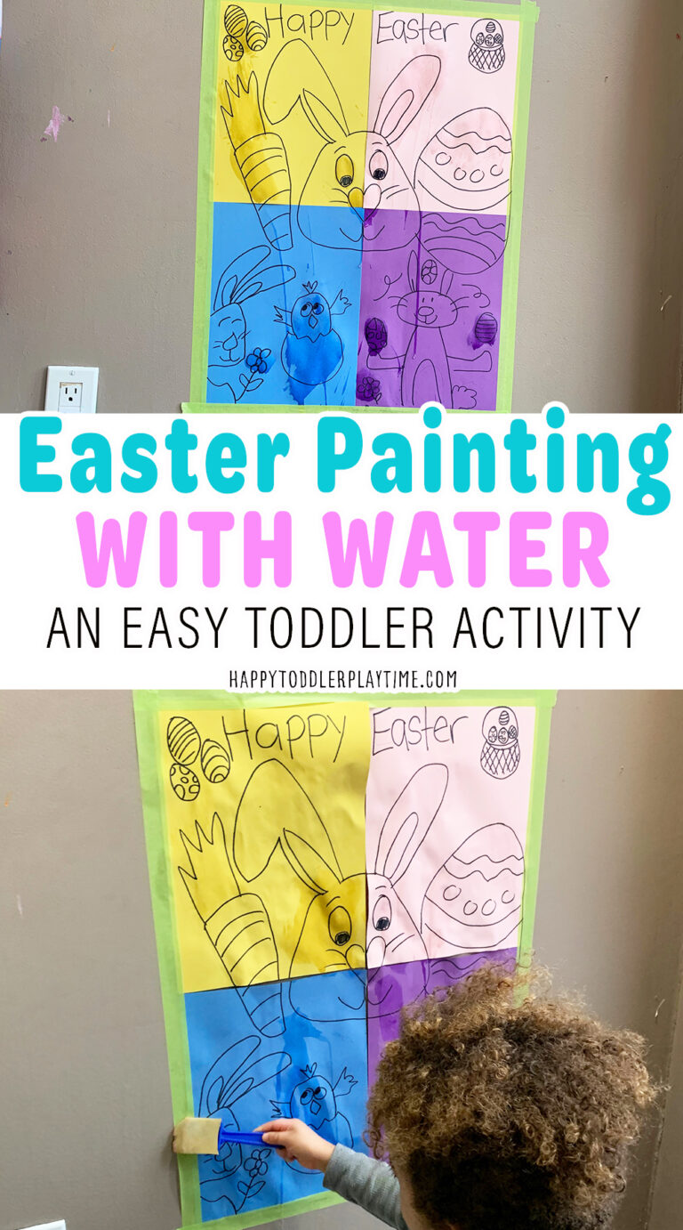 Easy Easter Painting with Water Toddler Activity - Happy Toddler Playtime