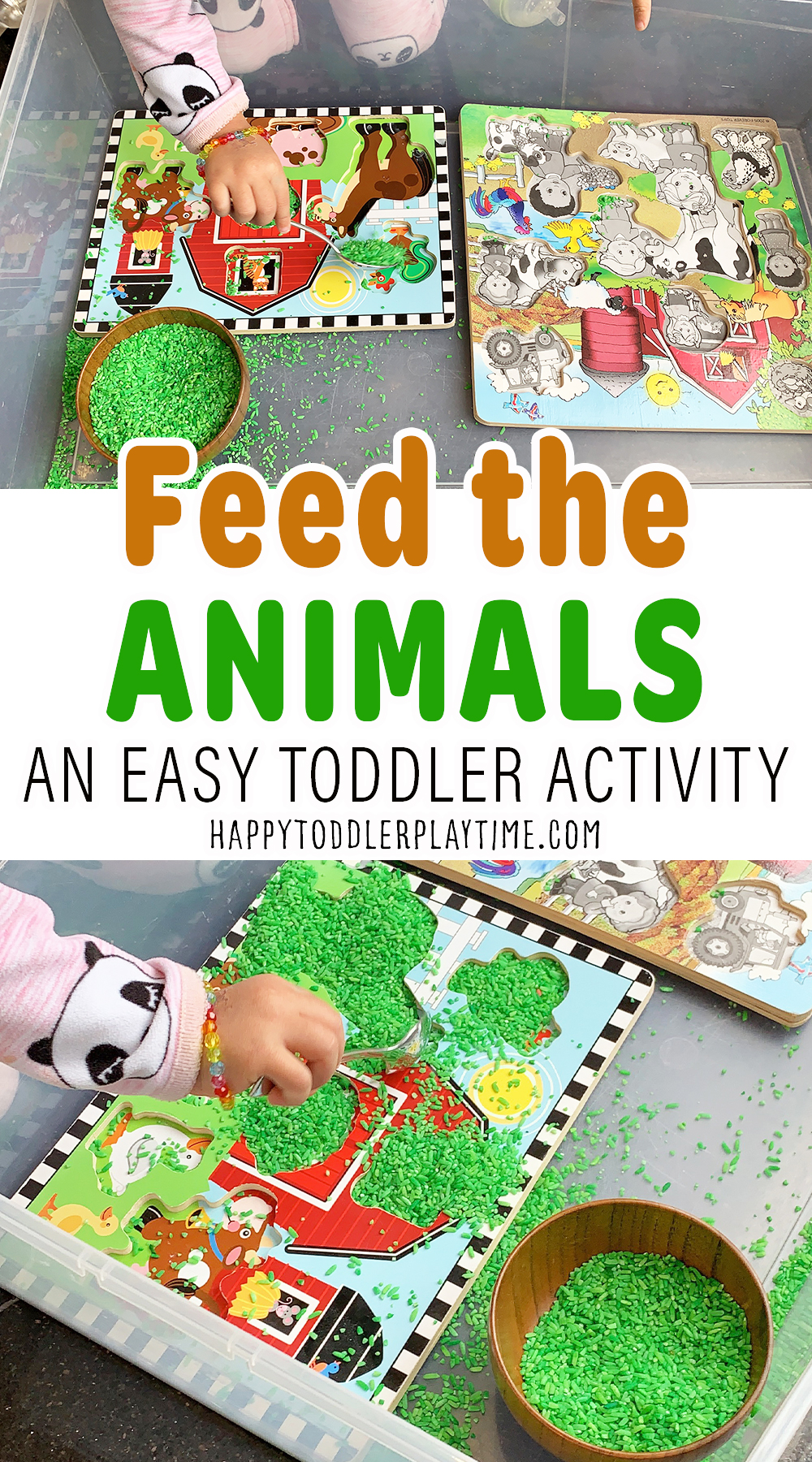Feed the Animals: An Easy Toddler Activity - Happy Toddler Playtime