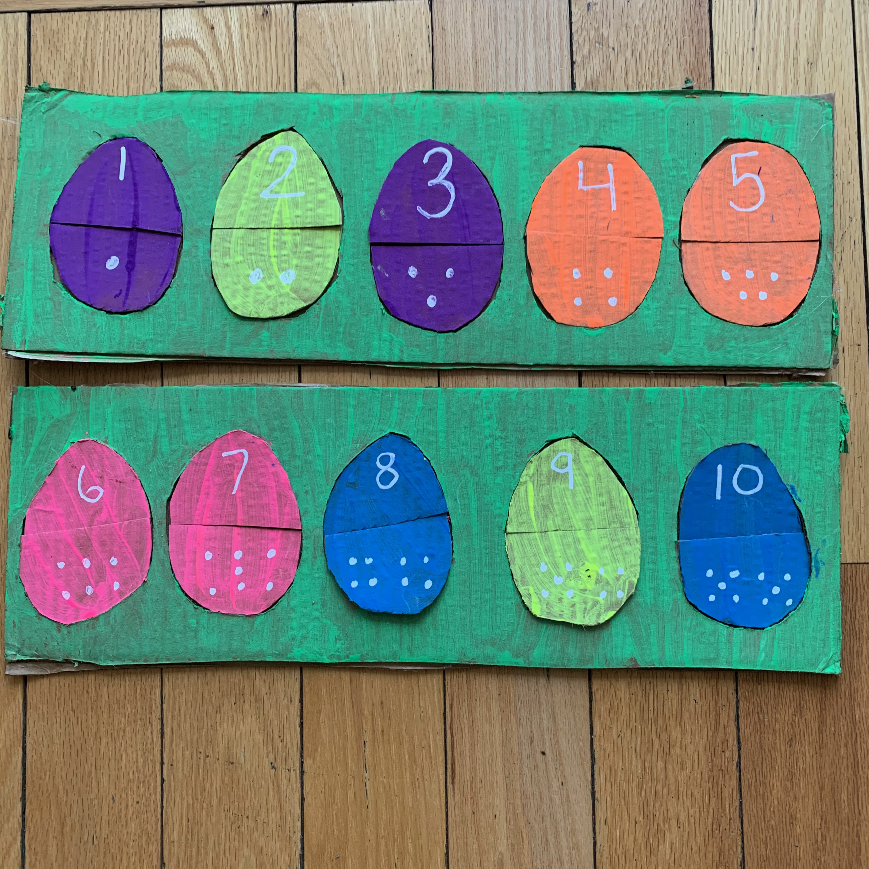 Easter Egg Number Match Puzzle Sensory Bin - Happy Toddler Playtime