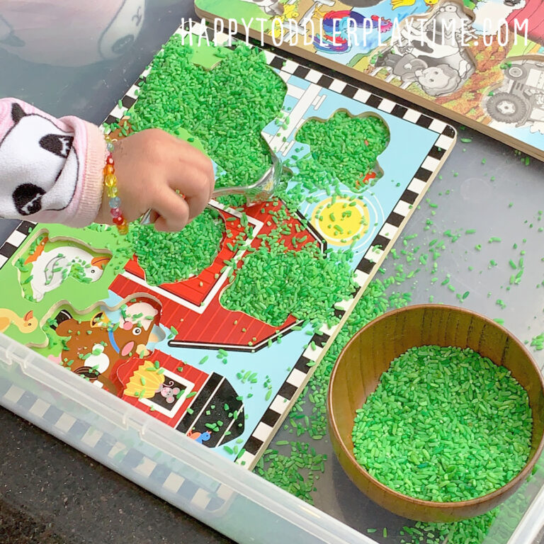 Feed the Animals: An Easy Toddler Activity - Happy Toddler Playtime