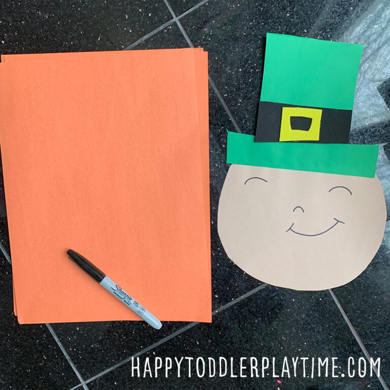 Cut The Leprechaun's Beard Fine Motor Activity - Happy Toddler Playtime