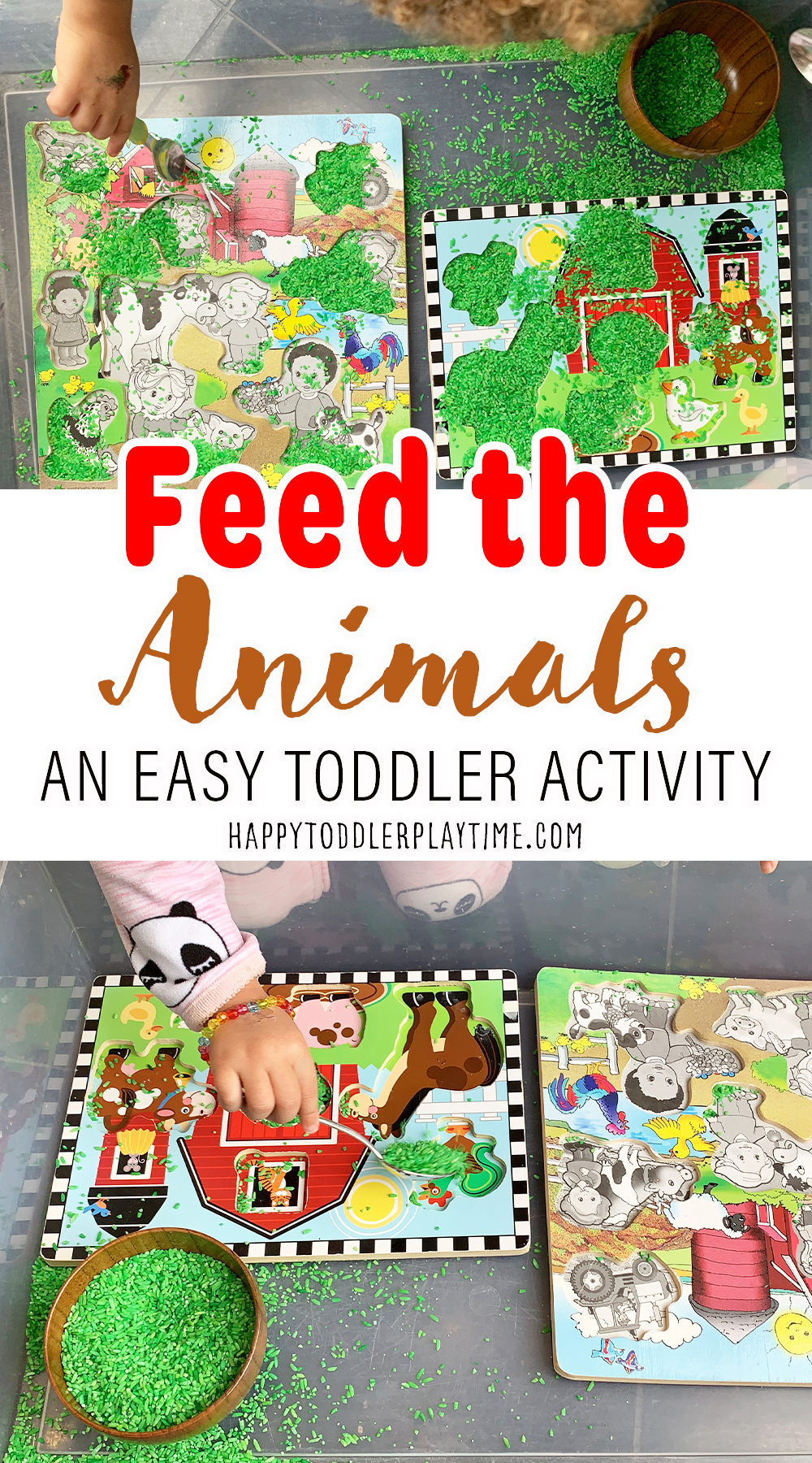 Feed the Animals: An Easy Toddler Activity - Happy Toddler Playtime