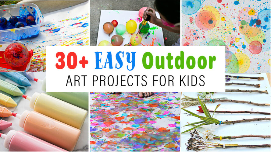 30+ Easy Outdoor Art Projects for Kids - Happy Toddler Playtime