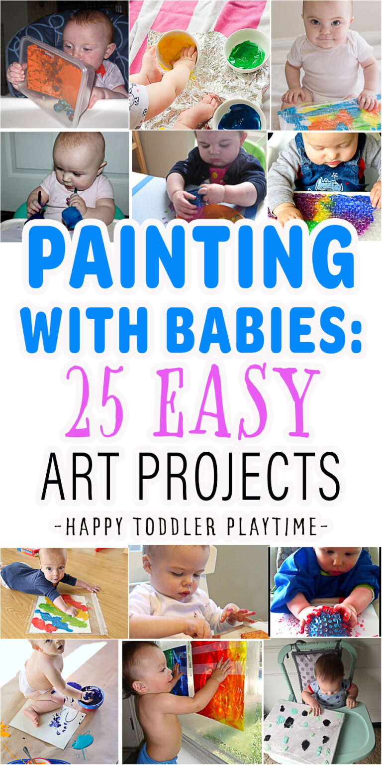 Painting With Babies: 25 Easy Art Projects - Happy Toddler Playtime